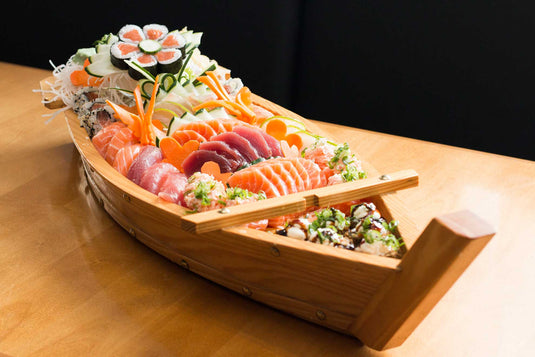 Sushi Boats - Wooden Boats - Japanese Tableware - Sashimi Wooden Boats ...